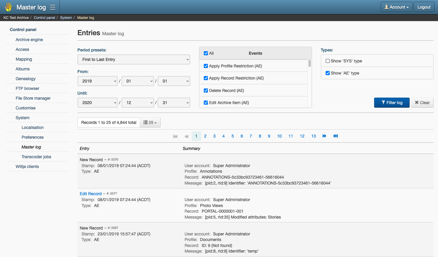 Change Logs - Keeping Culture